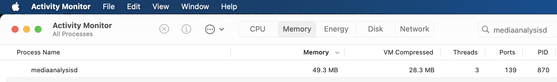 High memory usage by mediaanalysisd on Ma… - Apple Community