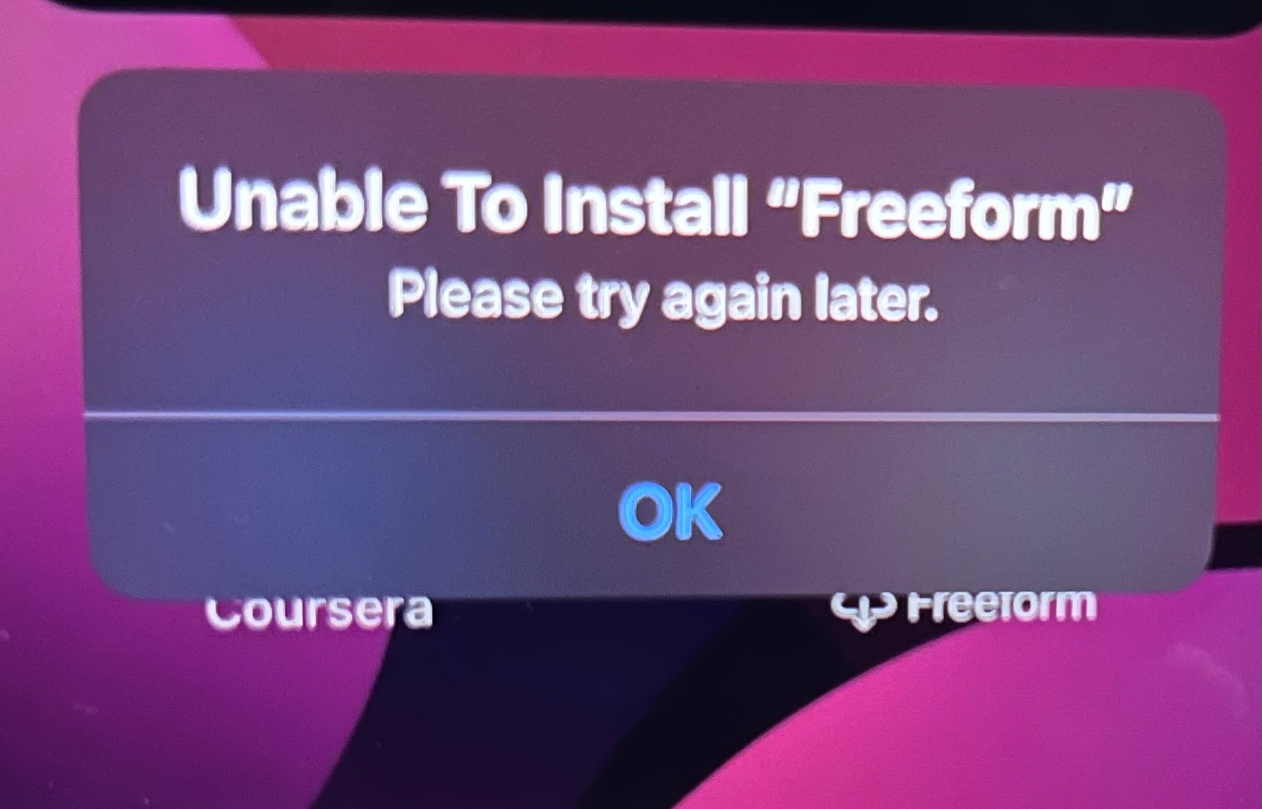 Unable to install Freeform - Apple Community