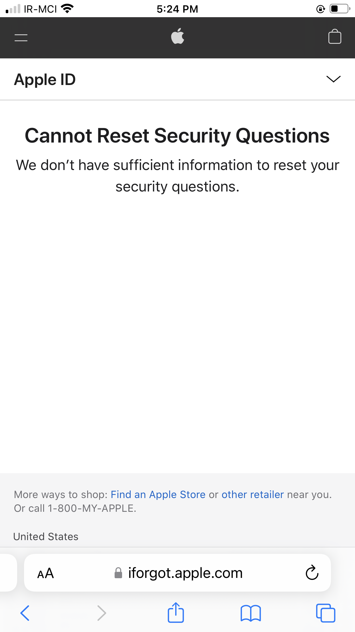 Forgot the questions you ask - Apple Community