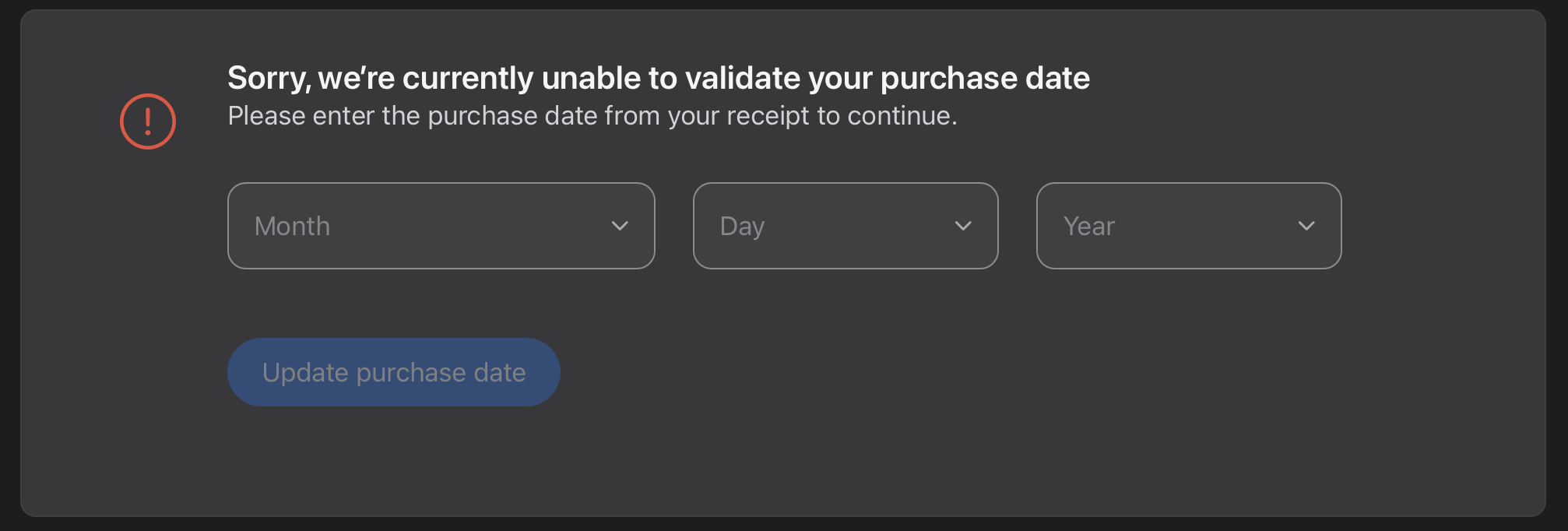How do I Validate the Date of Purchase fo… - Apple Community