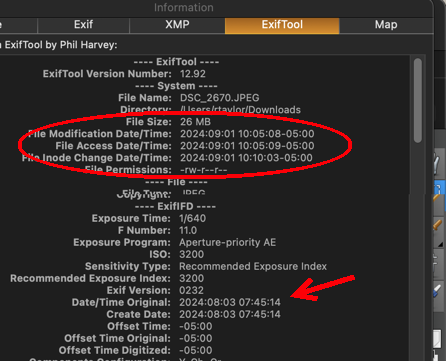 iCloud downloads change EXIF data, Airdro… - Apple Community