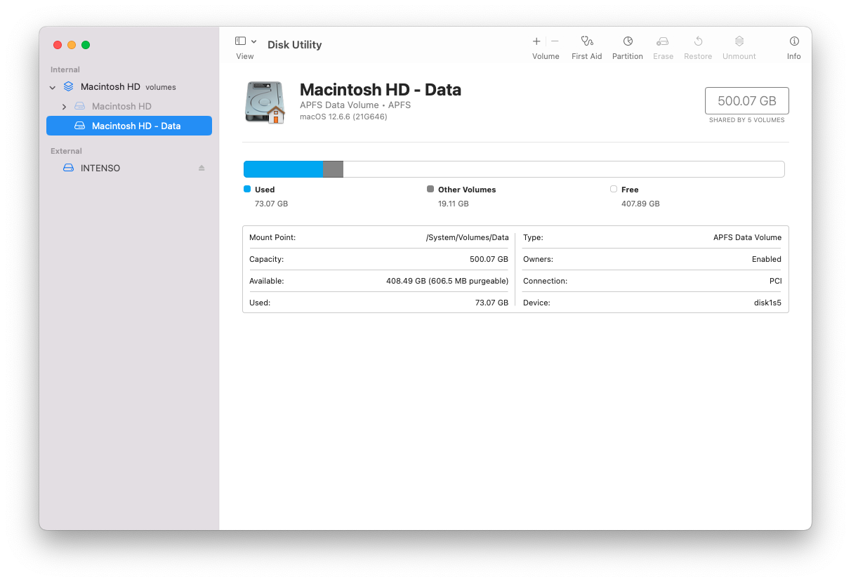 User files appear to be stored in Macinto… - Apple Community