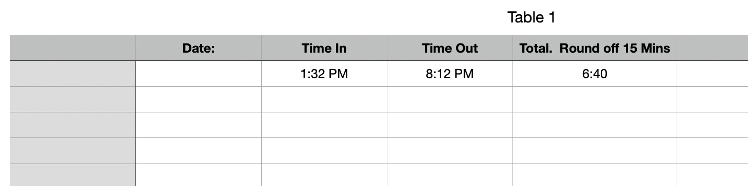 Timesheet formulas - nearest 15 minutes … - Apple Community