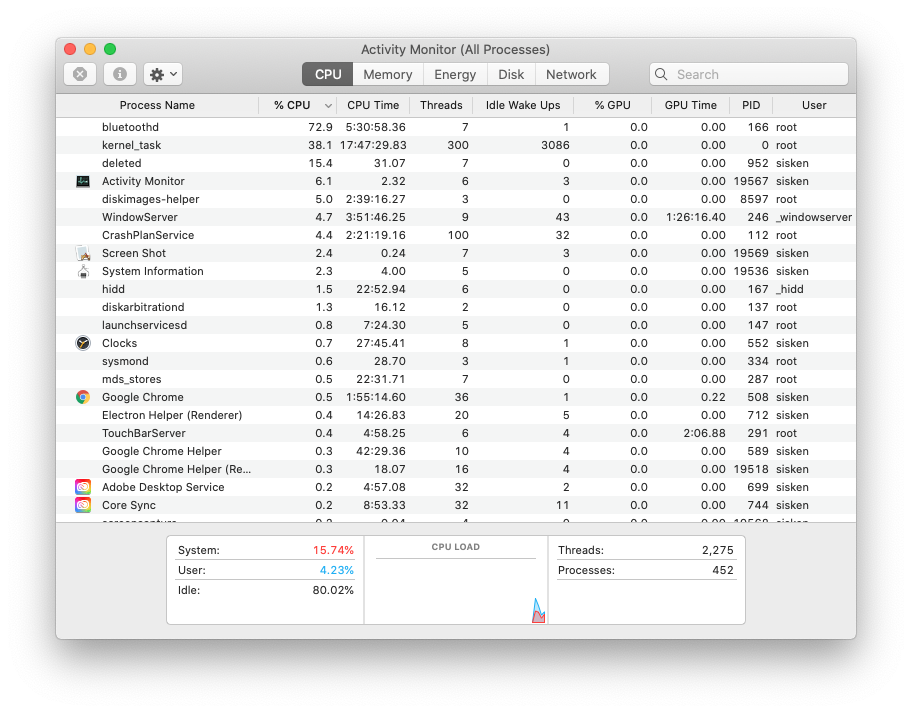 bluetoothd high cpu usage - Apple Community