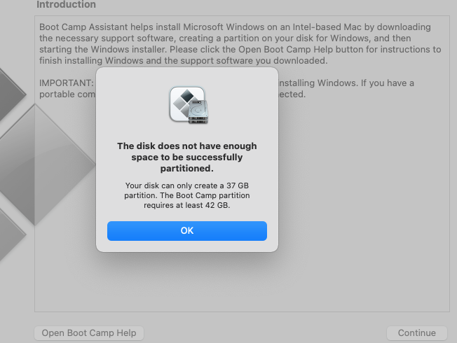 The disk does not have enough space to be… - Apple Community