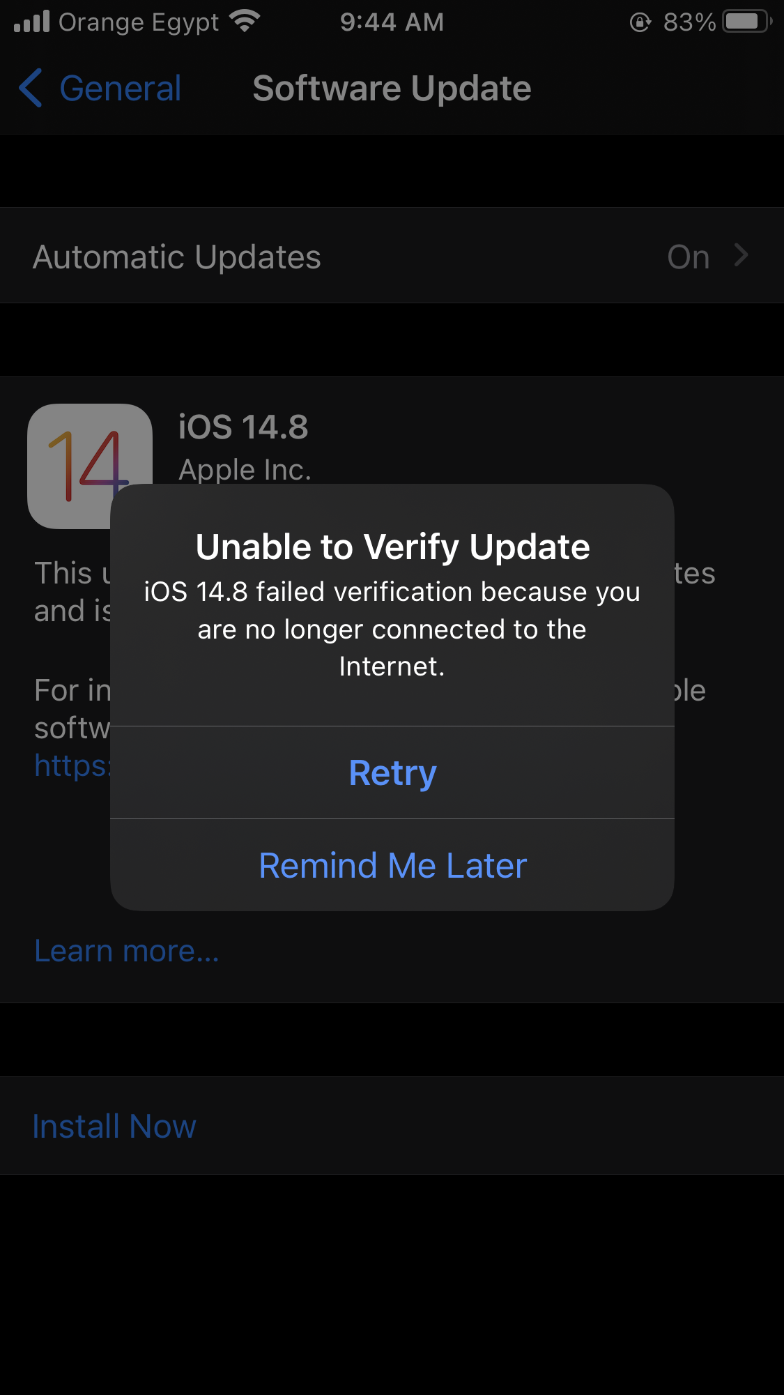 IOS14.8 can’t installed ! - Apple Community