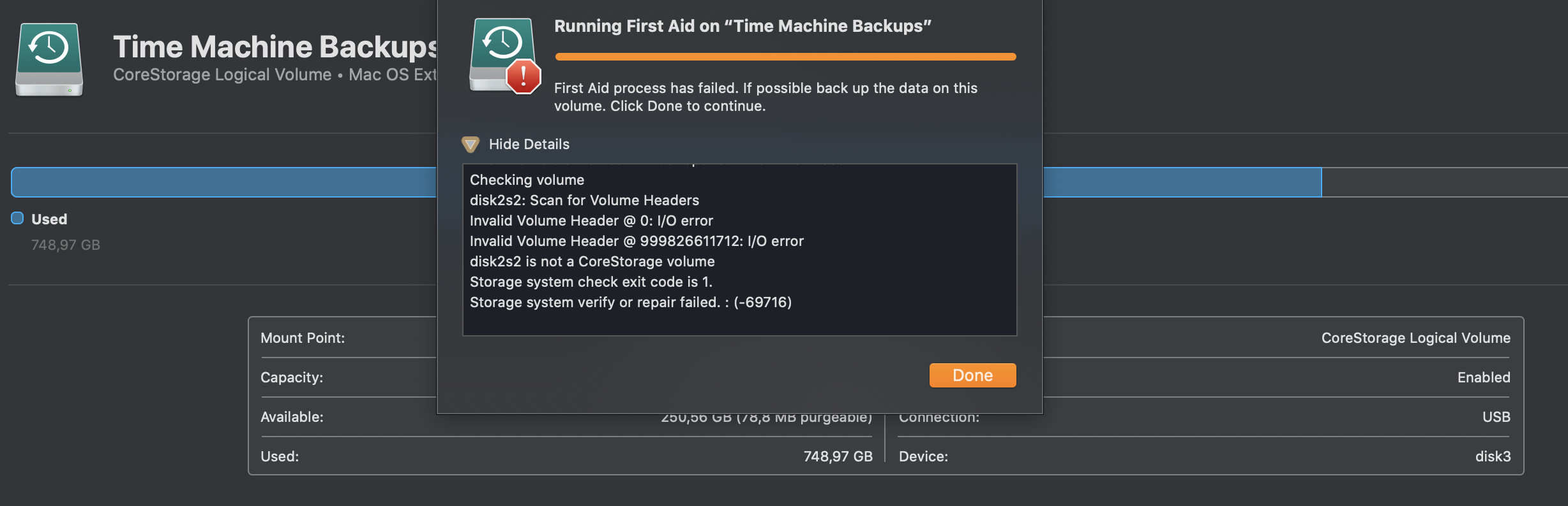 How to repair Time Machine Backups CS sto… - Apple Community