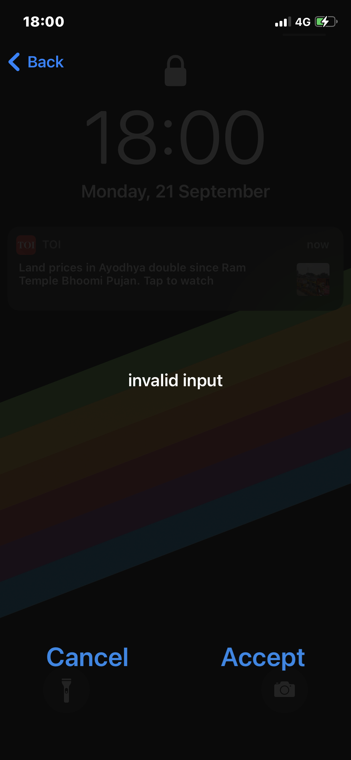 ERROR IN APPLICATION AND INVALID INPUT P… - Apple Community