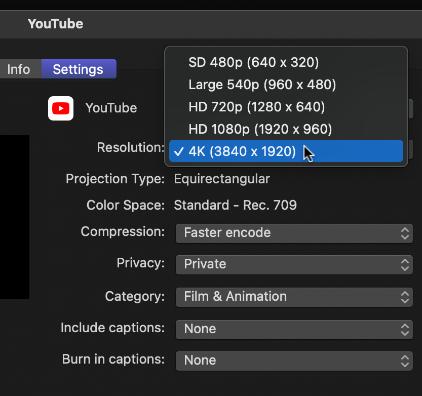 360 video 4k (3840 x 1920) being rendered… - Apple Community