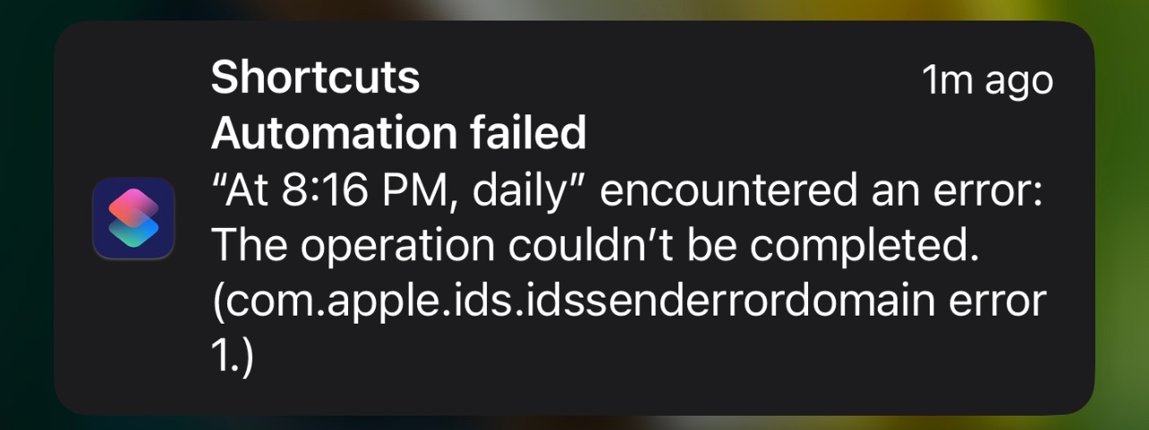 Shortcuts automations not working - Apple Community