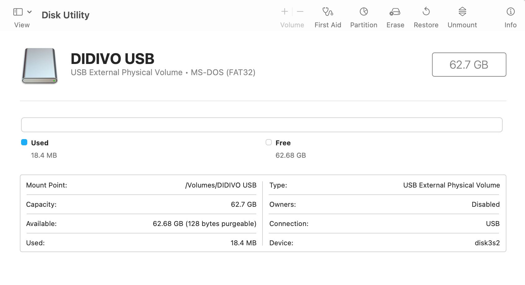 USB erased, unable to partition because 1… - Apple Community