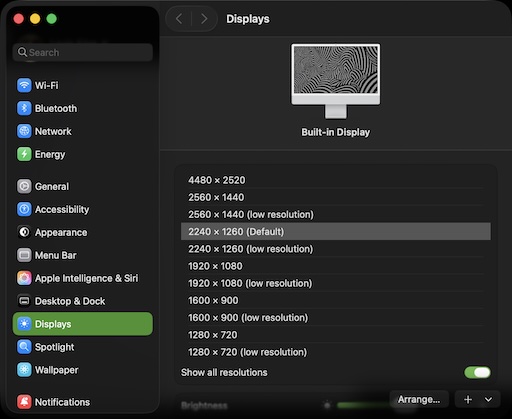 XDR Display 3840x2160 HiDPI mode on MacBo… - Apple Community