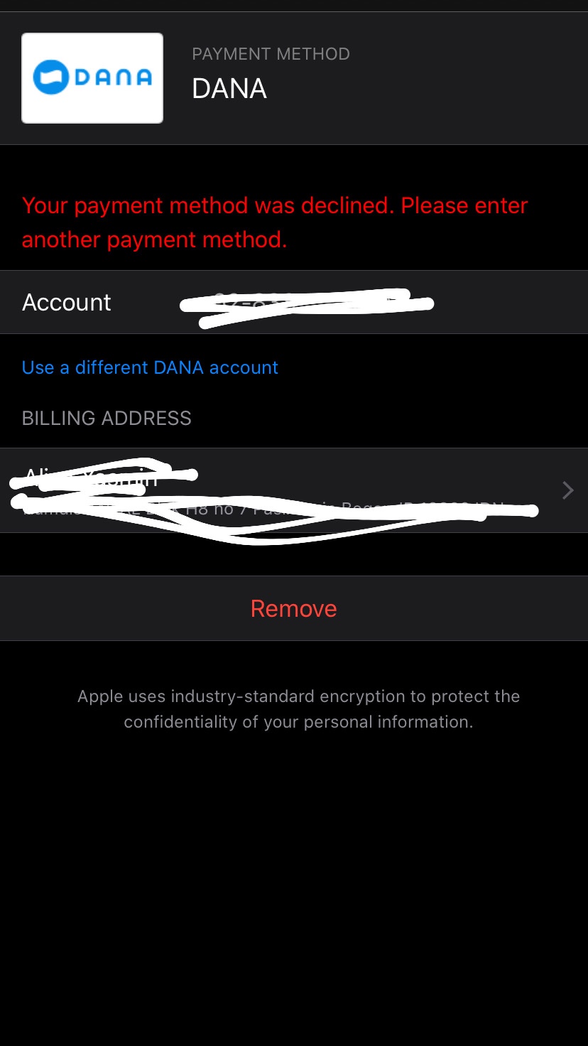 Payment method declined - Apple Community