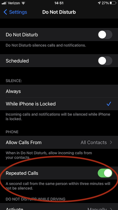 iPhone ringing when my Do Not Disturb is … - Apple Community