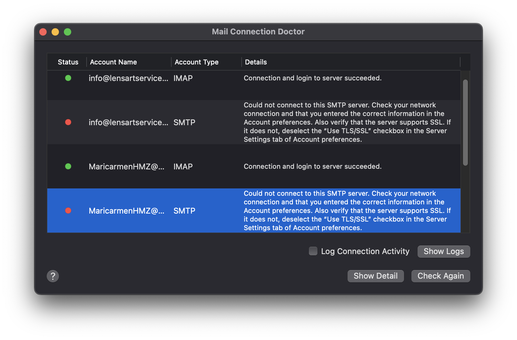 My mail app in my MacBook Pro will not se… - Apple Community