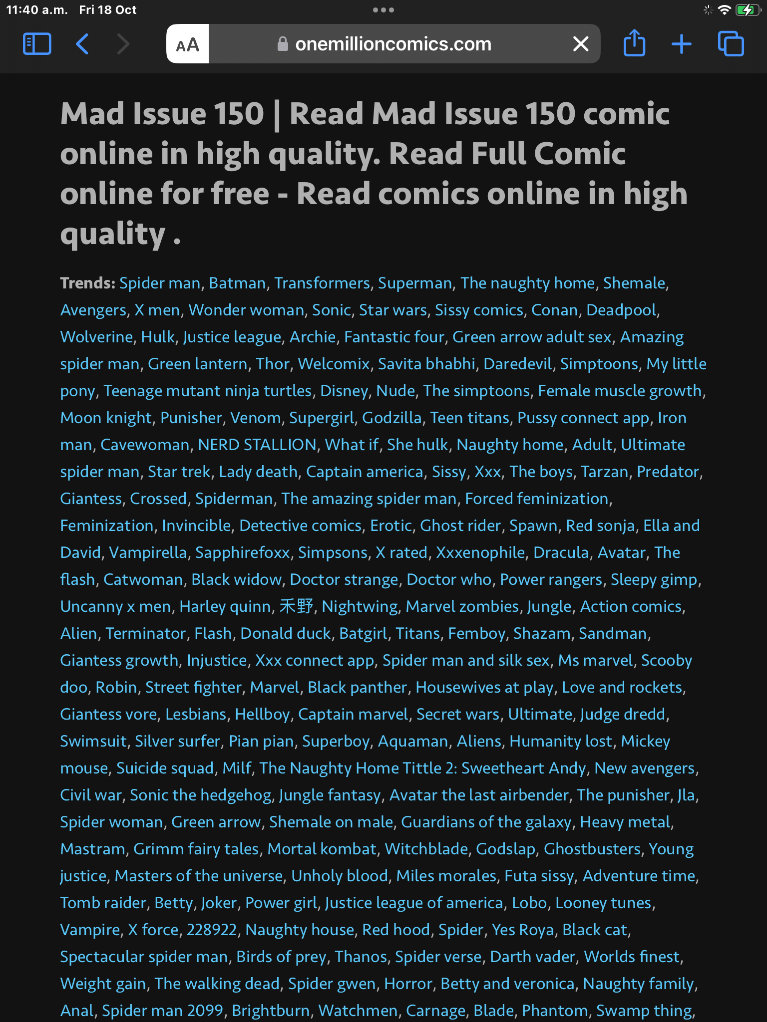 Safari showing “read-only” texts. - Apple Community