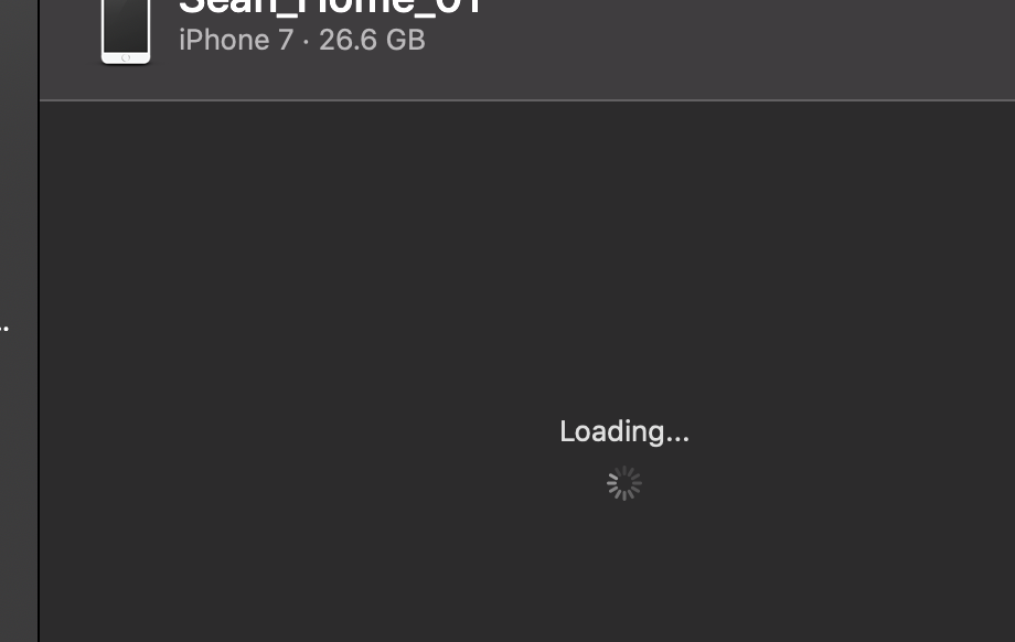iPhone sitting at loading in finder - Apple Community