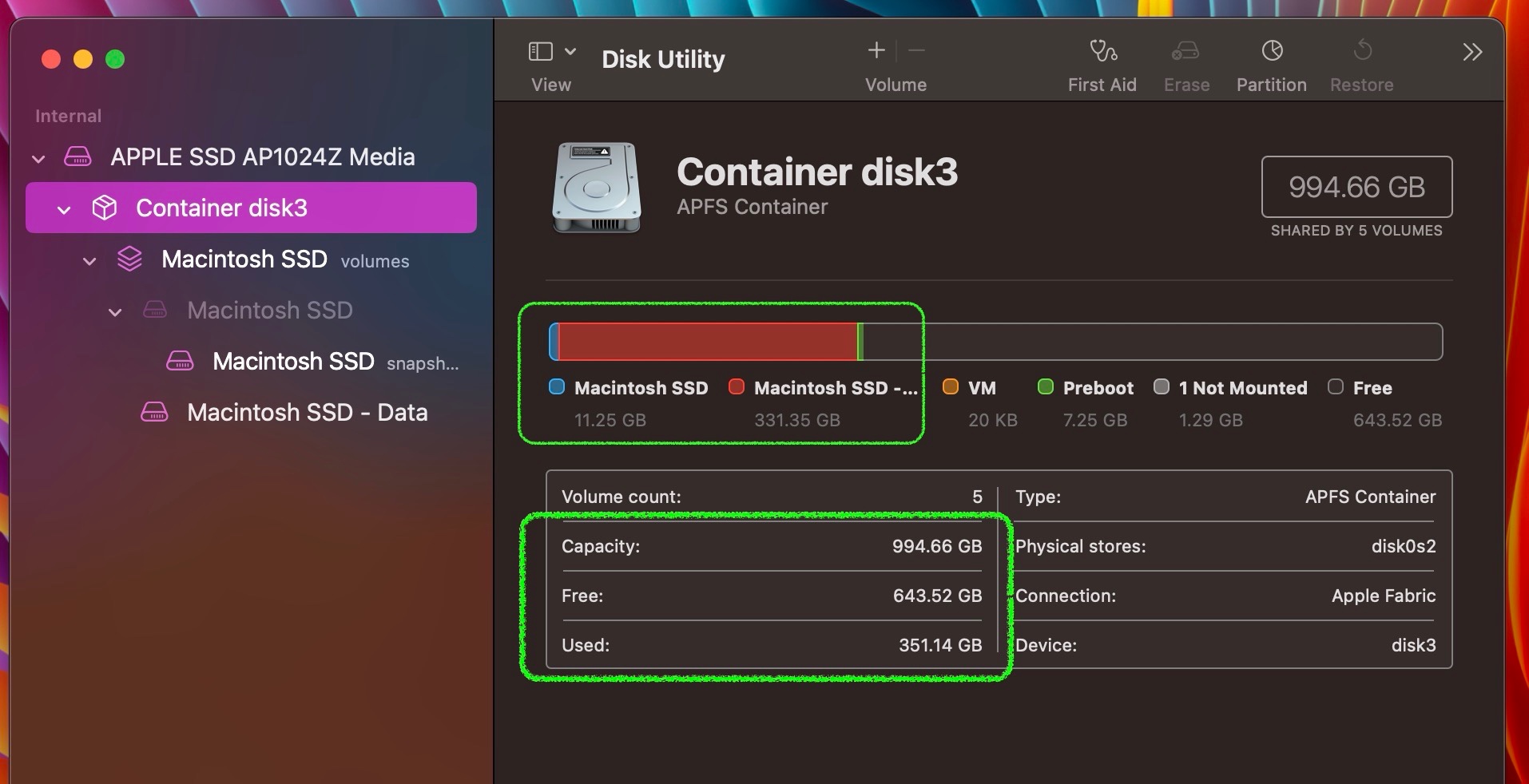 MacBook Air M3 not calculating storage/ s… - Apple Community