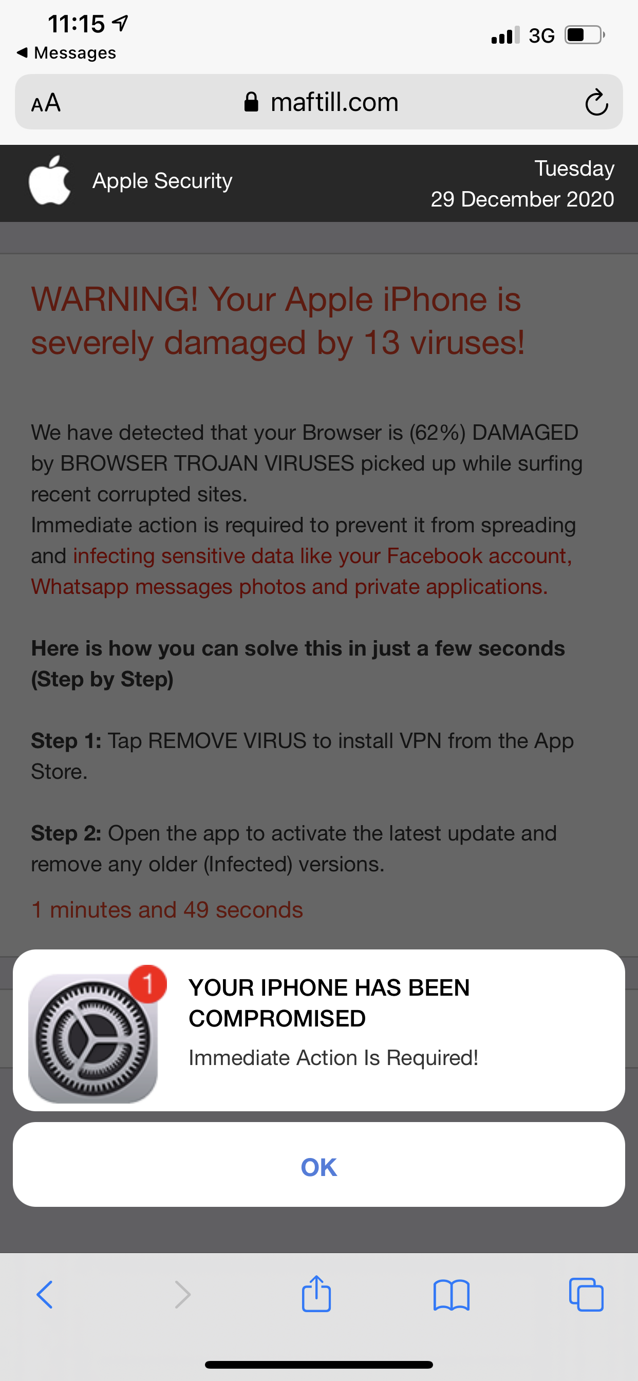 Is it really viruses on my phone or is th… - Apple Community