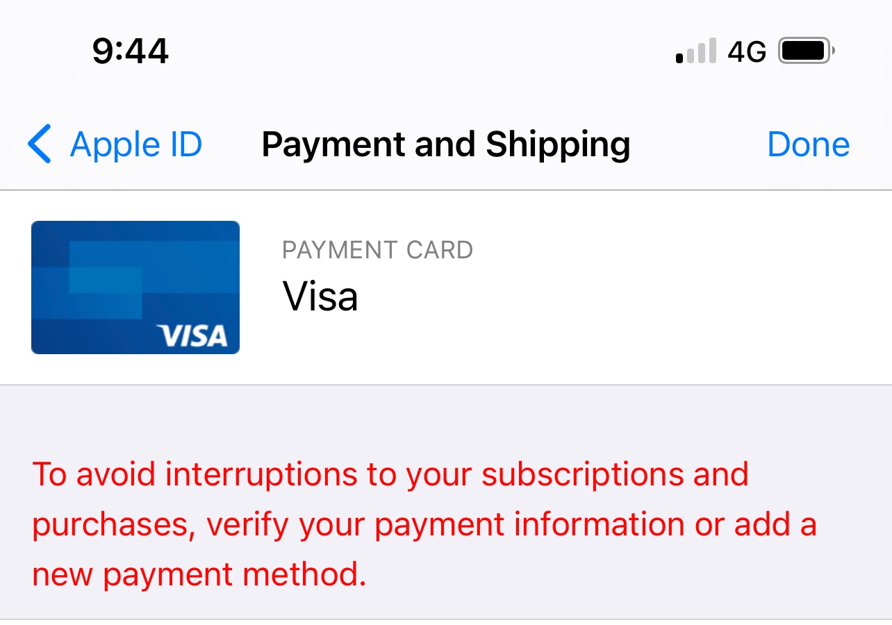 Problem in adding payment mathode decline - Apple Community