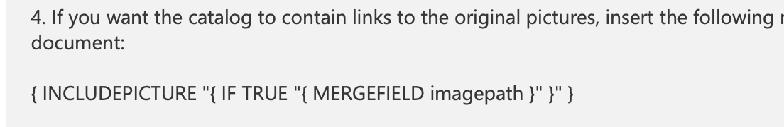 includepicture mail merge word - Apple Community