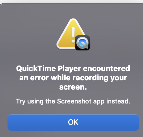 screen recording error - Apple Community