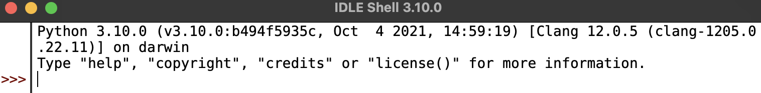 IDLE/Python - Apple Community