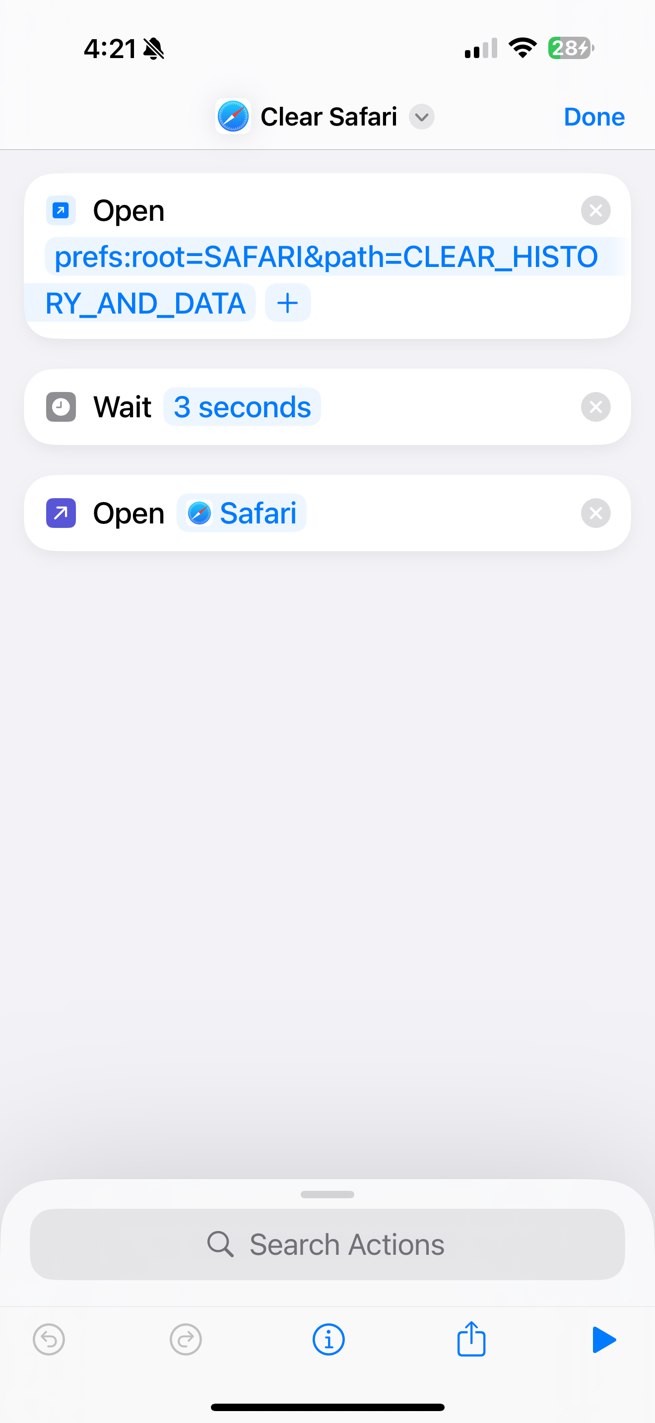 iPhone - iOS 18 shortcut to clear Safari … - Apple Community