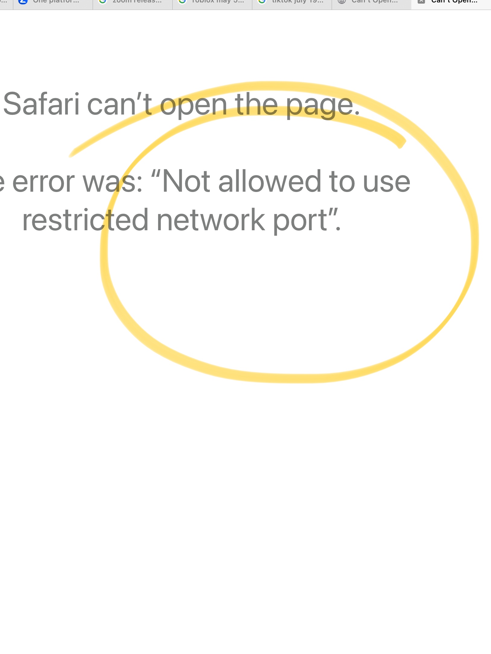 "Not allowed to use restricted network po… - Apple Community
