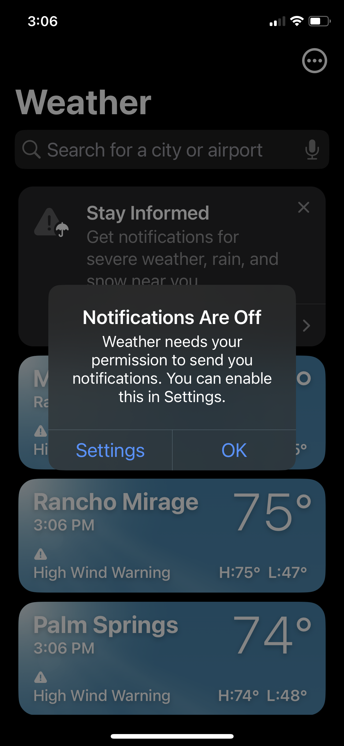 Enabling Weather alert, bug - Apple Community