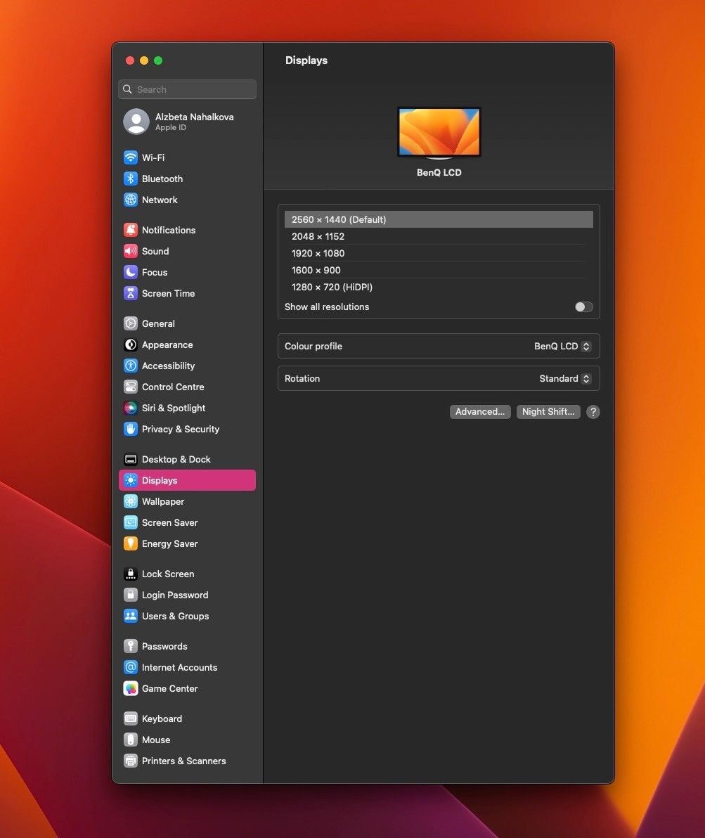 Scaled option in Displeys System settings… - Apple Community