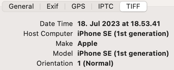 EXIF orientation field - Apple Community