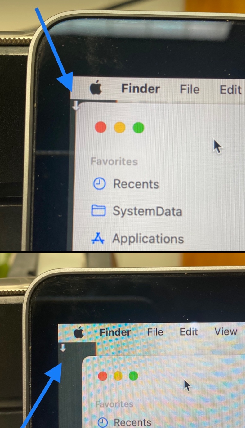 What is the Down arrow in Upper Left of D… - Apple Community