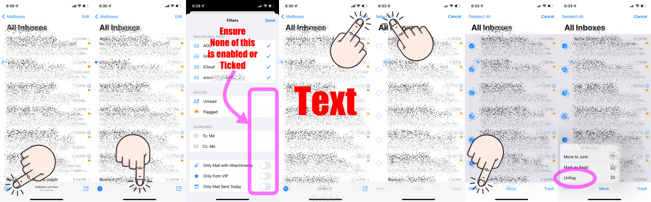 Unflag all emails - Apple Community