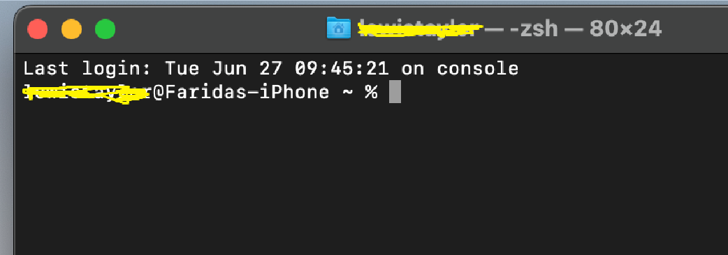 Terminal message - Apple Community