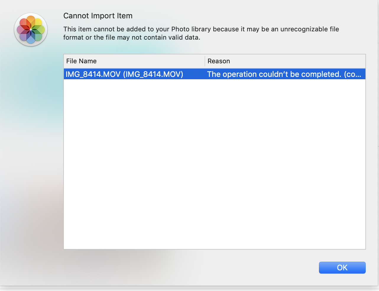 cannot import certain video files, and it… - Apple Community