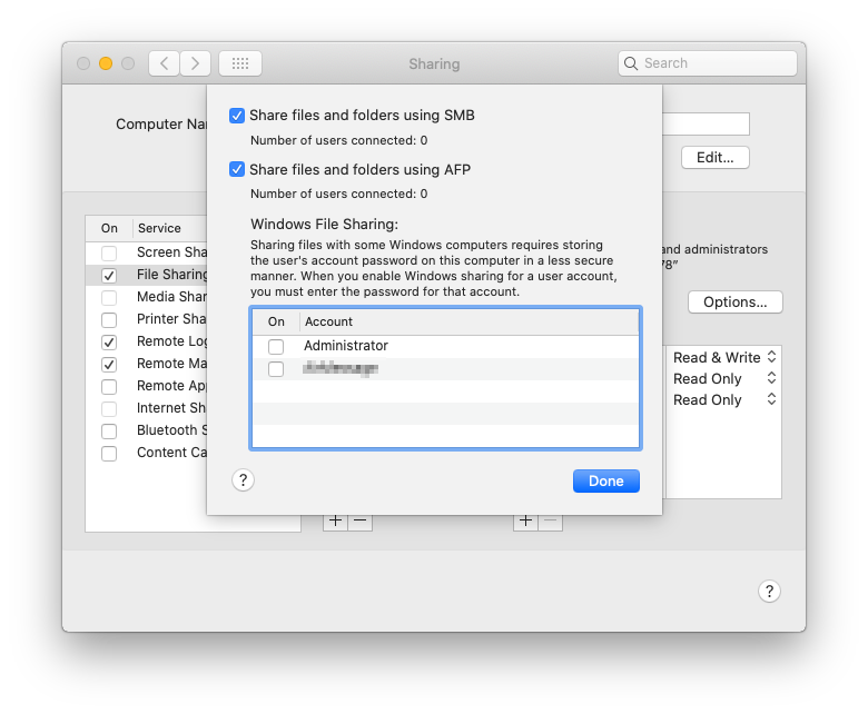 How to properly set up file sharing of re… - Apple Community