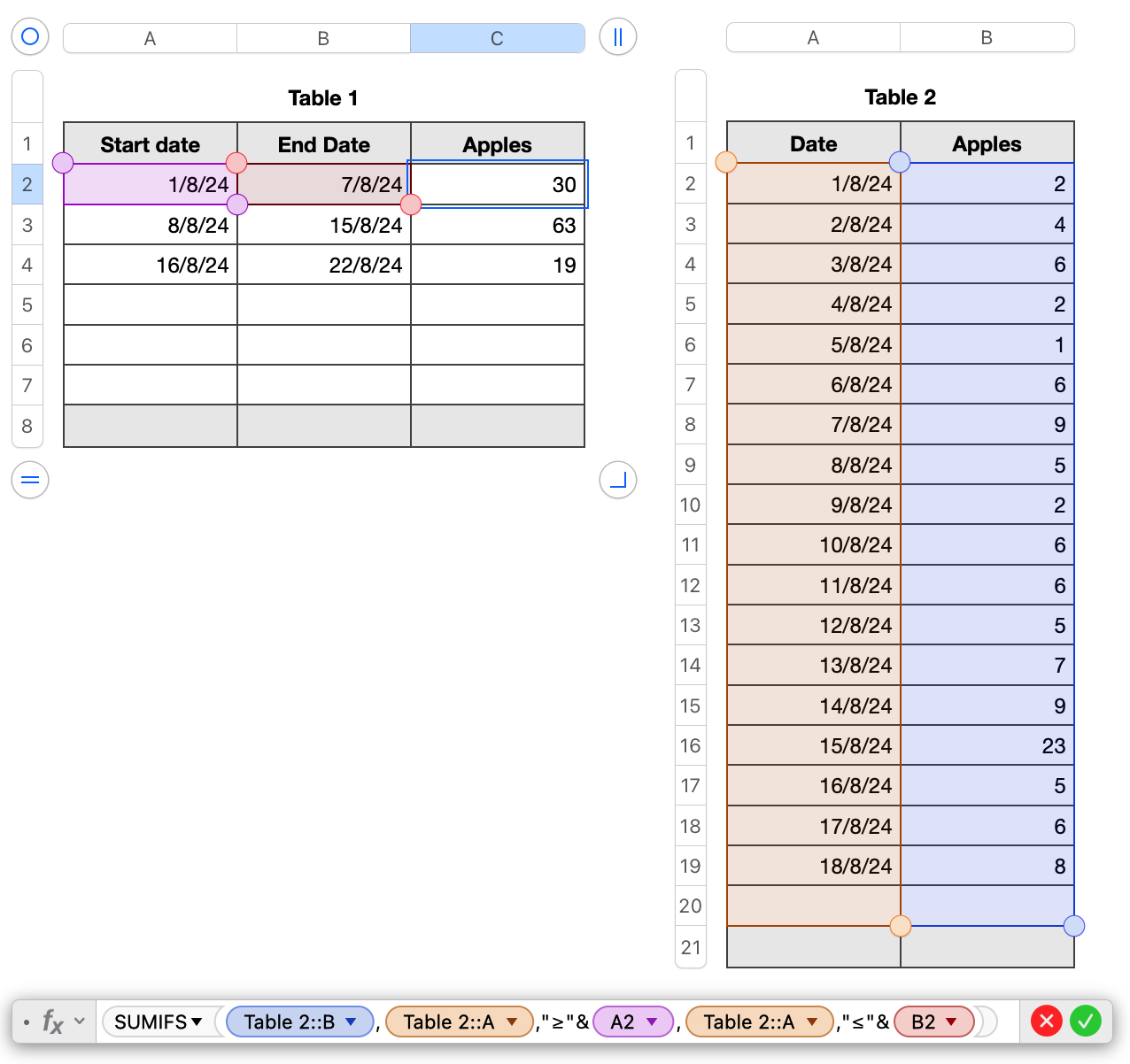 Drag formula from table with more than 1 … - Apple Community