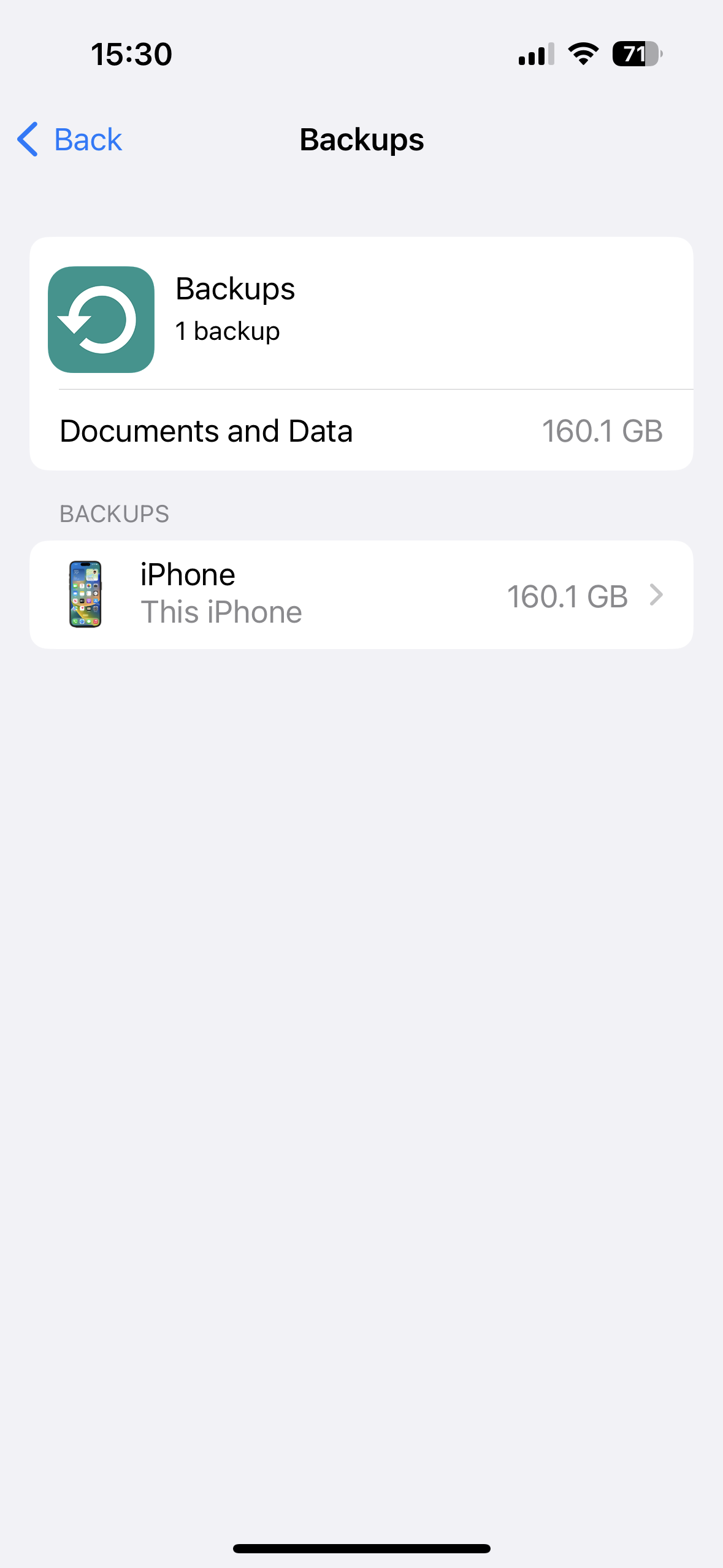 Backup size after restore - Apple Community