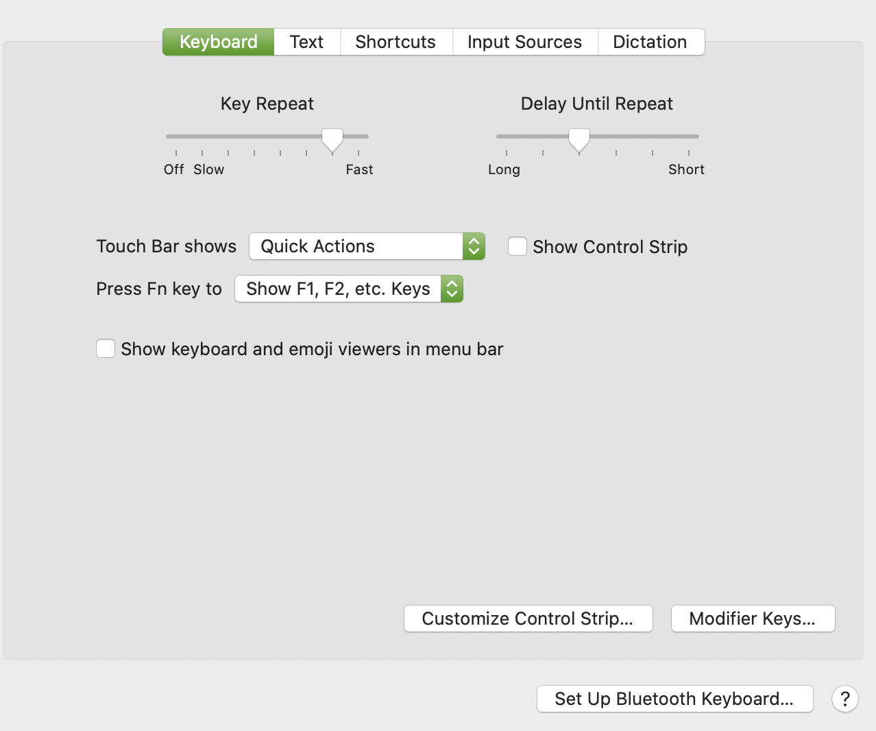 No longer use all F1, F2, etc. keys as st… - Apple Community
