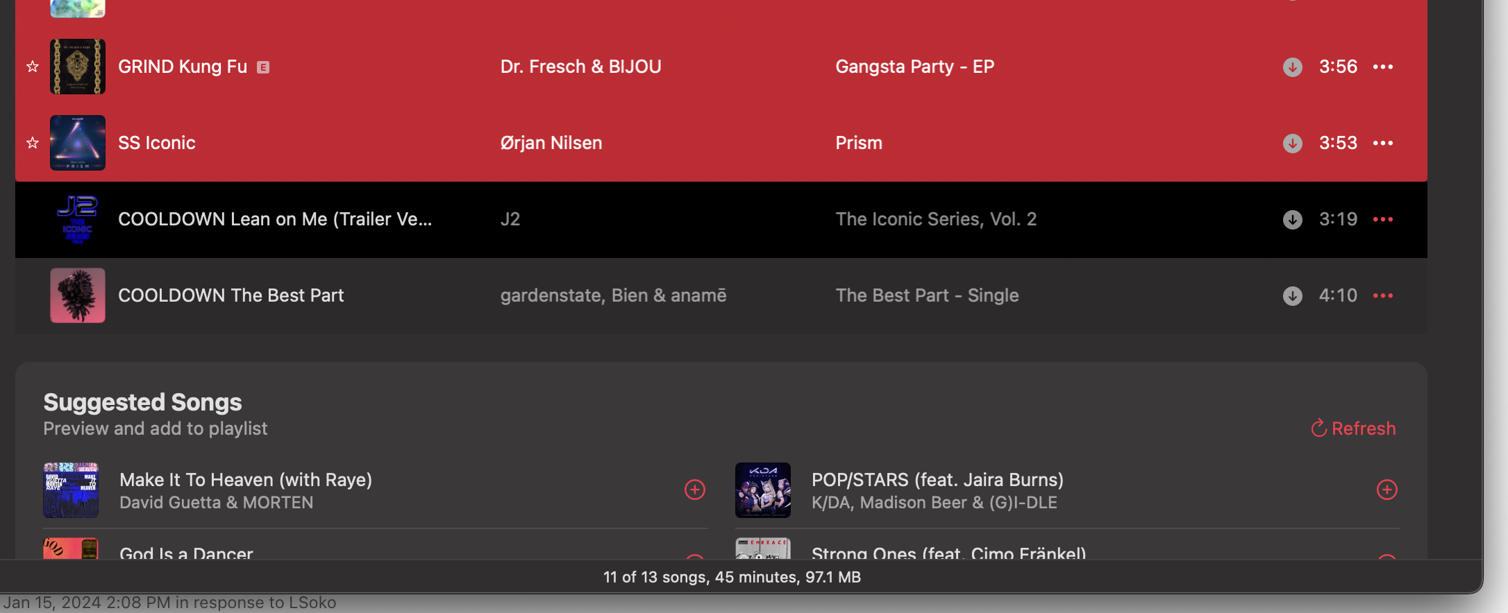 Playlist time length no longer showing up… - Apple Community