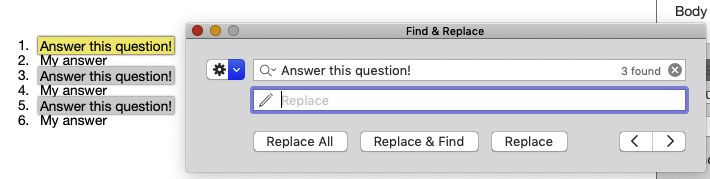Pages Find and Replace grayed out - Apple Community
