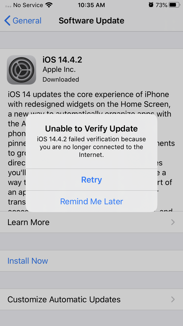 Hello my phone will not update cause of n… - Apple Community