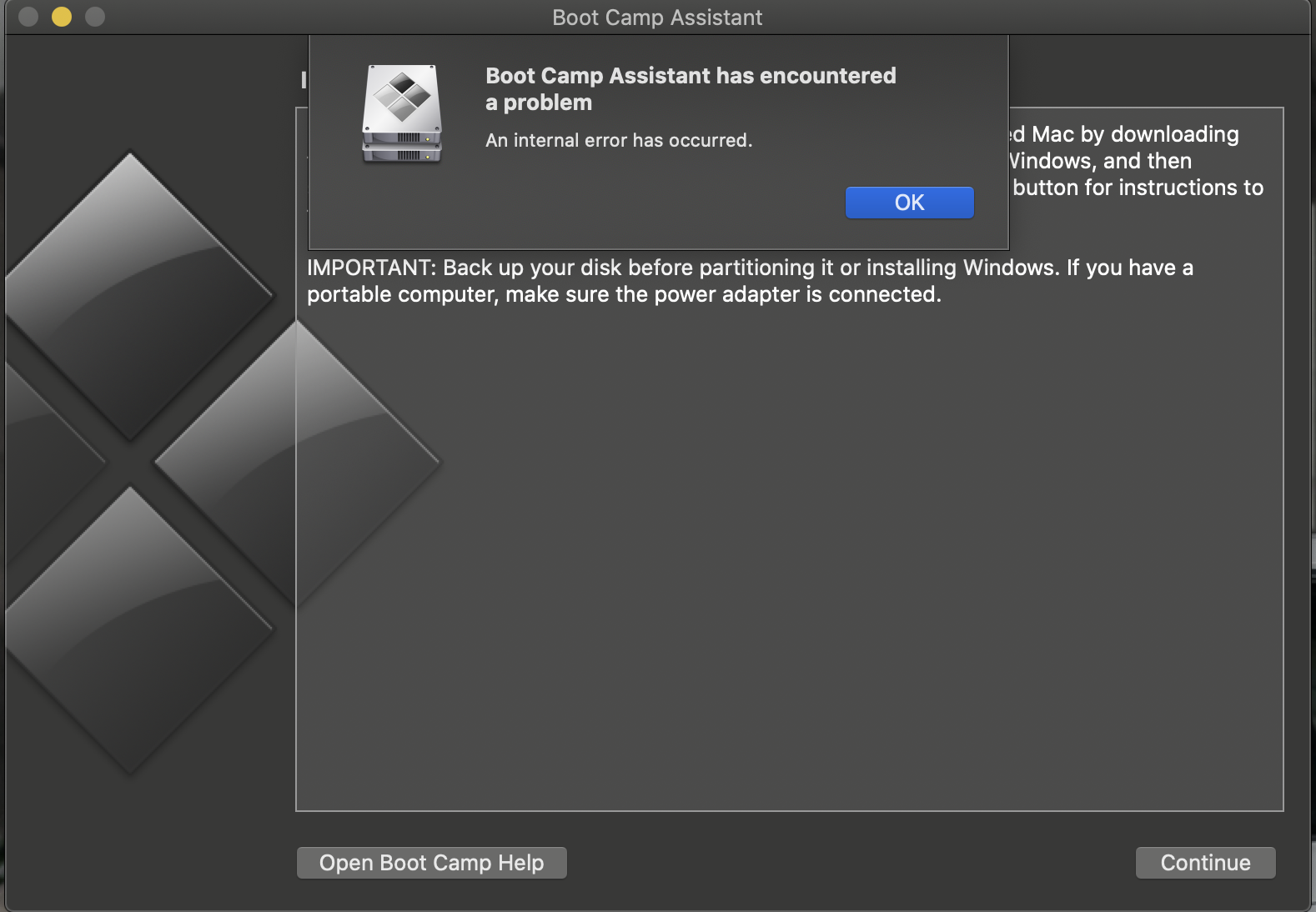 Boot Camp Assistant has encountered a pro… - Apple Community