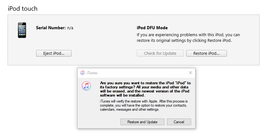 Ipod Disabled Connect To ITunes - Problem… - Apple Community