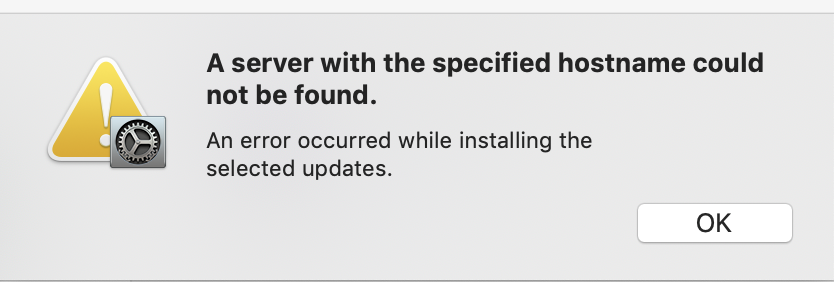 Update: A server with the specified host… - Apple Community