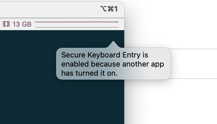 How to disable the Secure Keyboard Entry - Apple Community