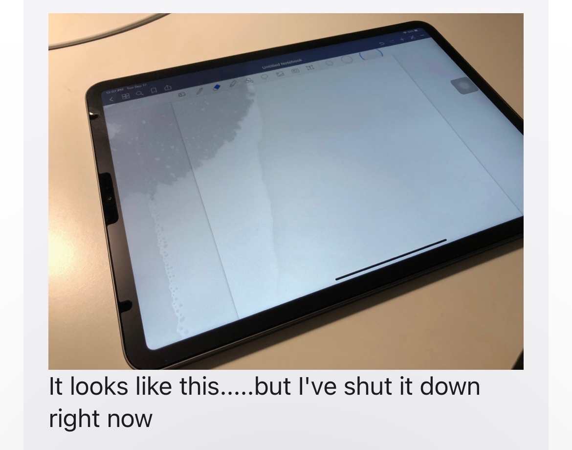ipad pro was dunked in a lemon tea - Apple Community