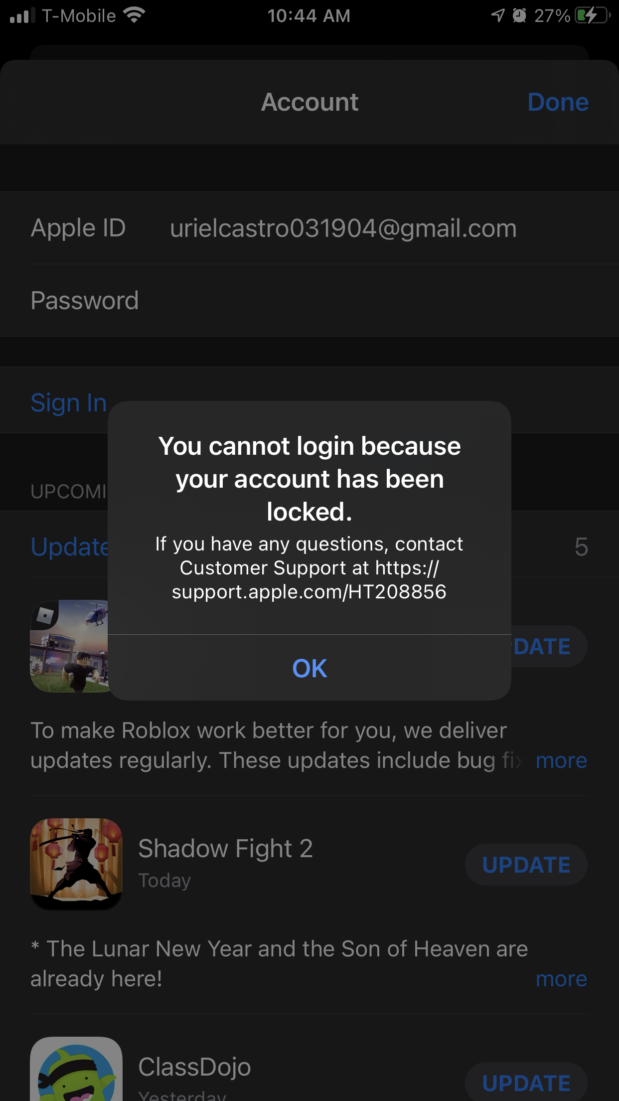 Why do I keep getting a message saying ac… - Apple Community