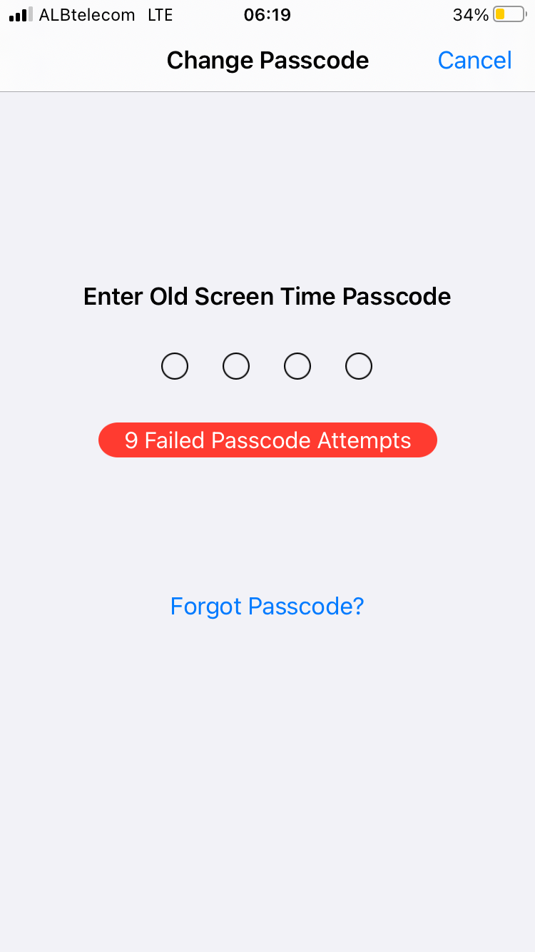 Screen time passcode - Apple Community